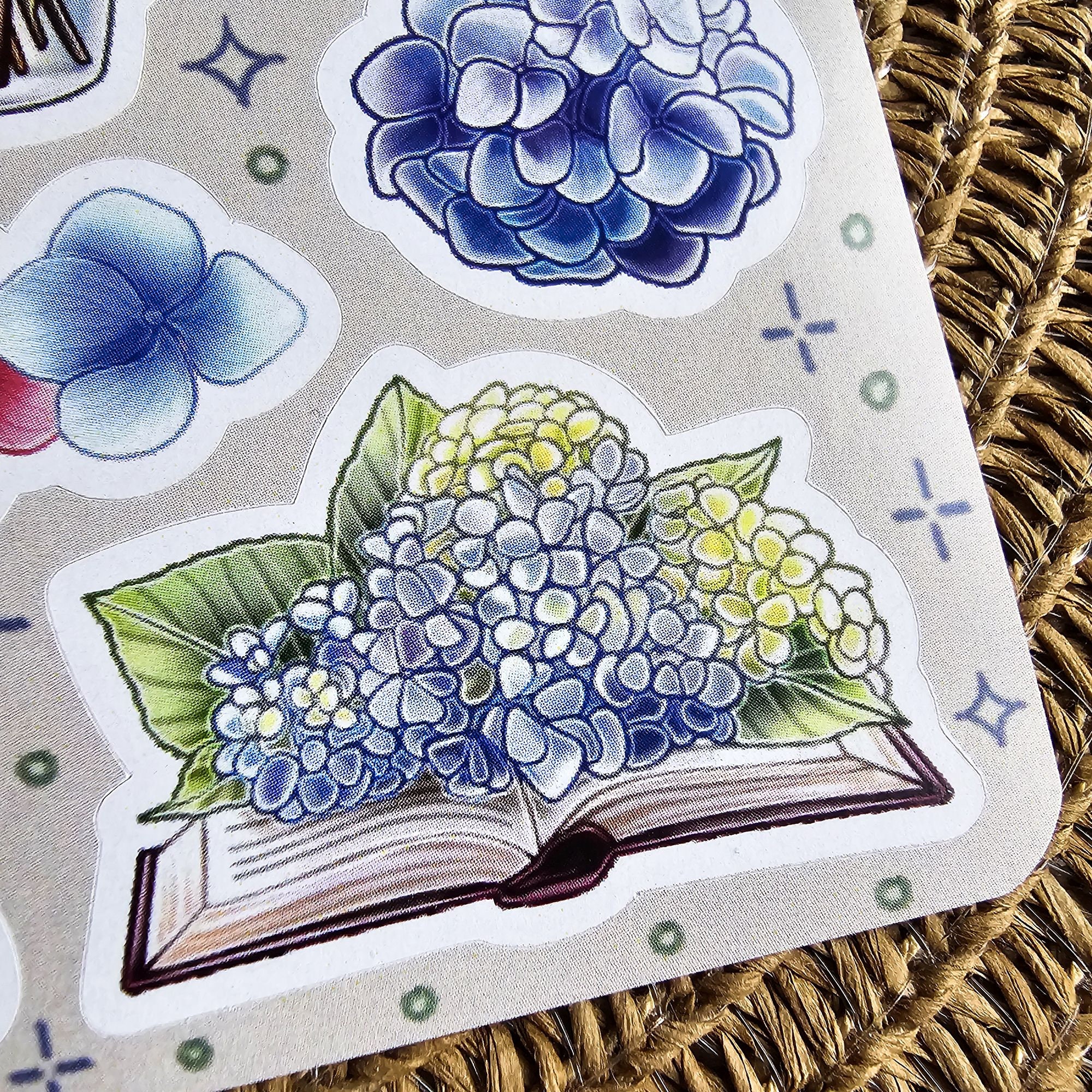 Sticker Sheet Hydrangeas. Flowers, Bouquet, Botany, Bullet Journal ...