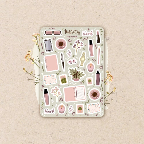 Cottagecore Sticker Sheet Bullet Journal Stickers Planner - Etsy