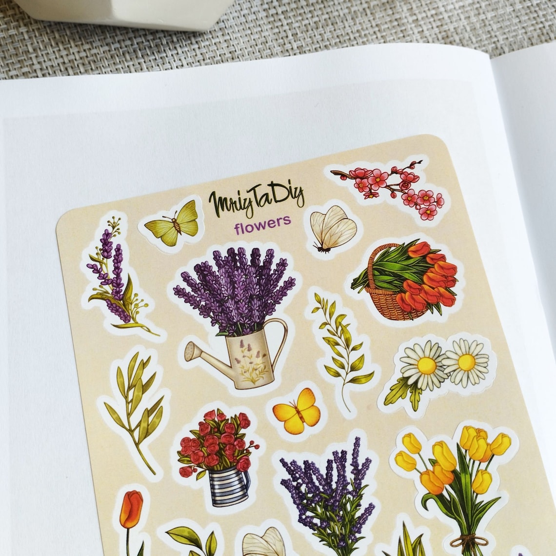 Sticker Sheet Flowers. Bullet Journal Stickers Planner - Etsy