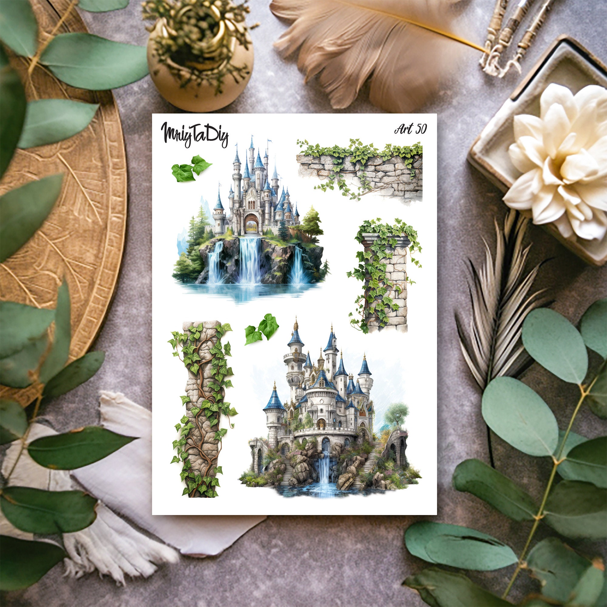 Sticker Sheet Art 50. Bullet Journal Stickers, Journal Stickers ...