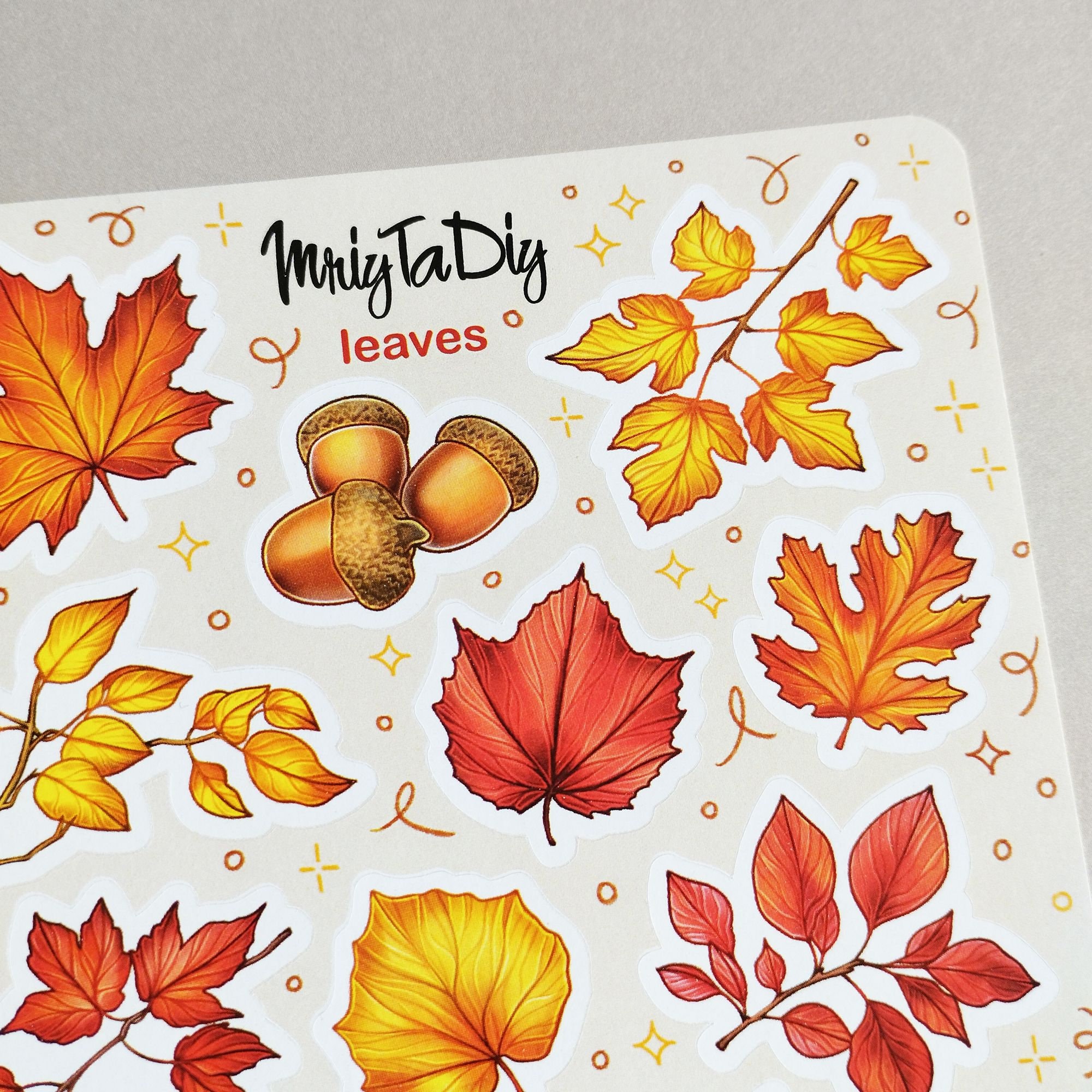 Sticker Sheet Leaves. Bullet Journal Stickers, Autumn, Planner Stickers ...