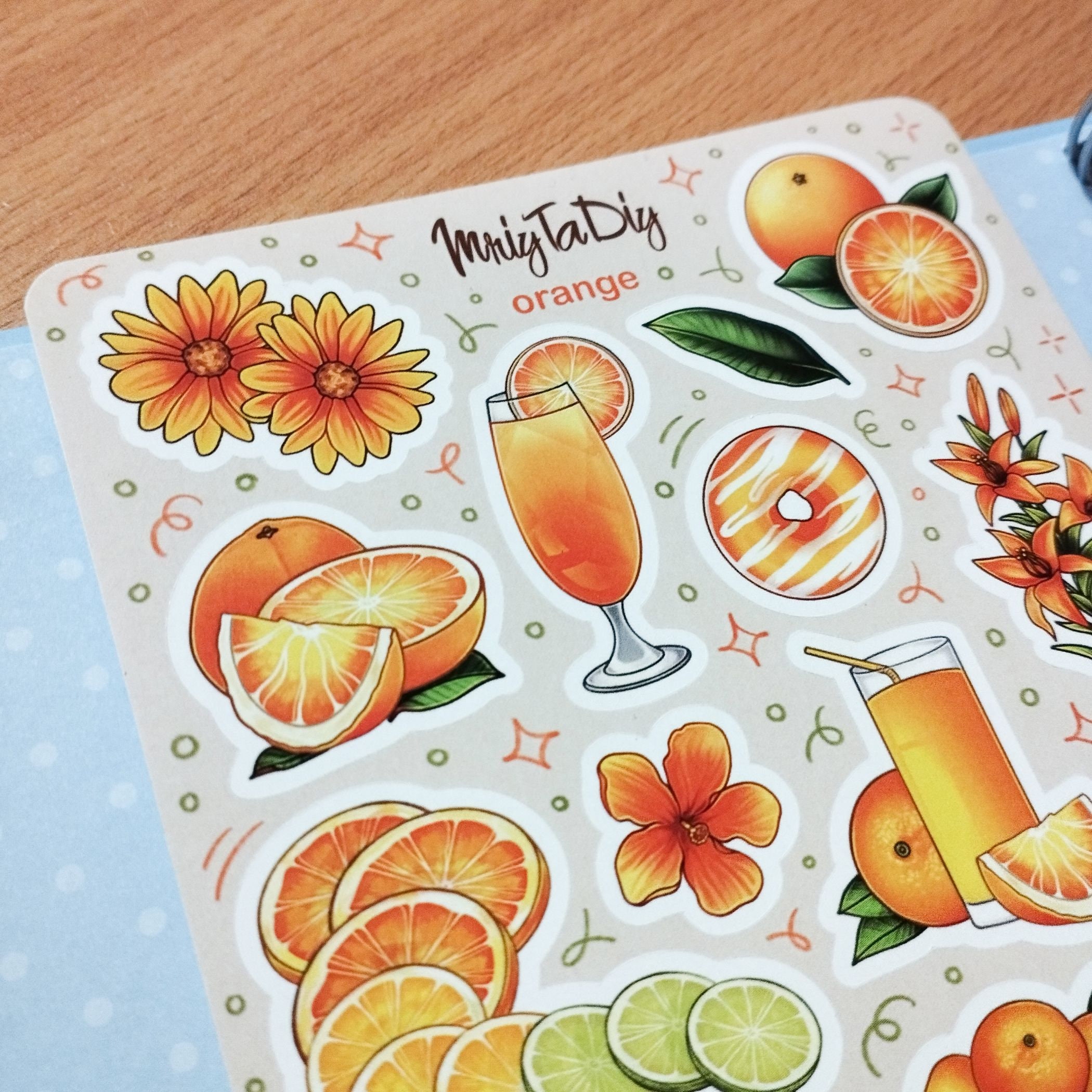 Sticker Sheet – Orange. Bullet Journal Stickers, Planner Stickers ...
