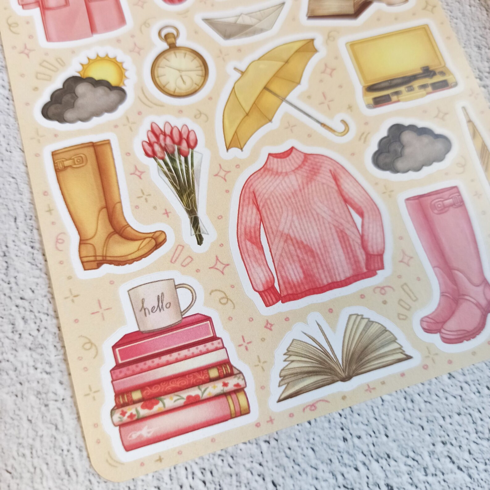Sticker Sheet Rain. Bullet Journal Stickers Planner - Etsy
