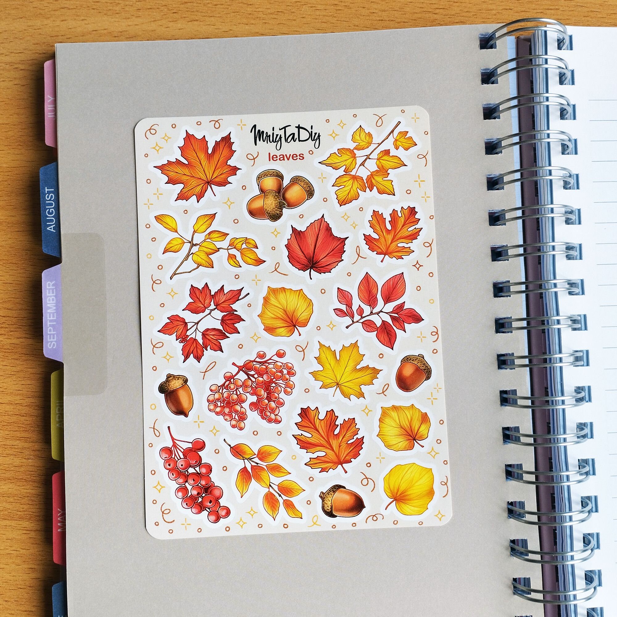 Sticker Sheet Leaves. Bullet Journal Stickers, Autumn, Planner Stickers ...