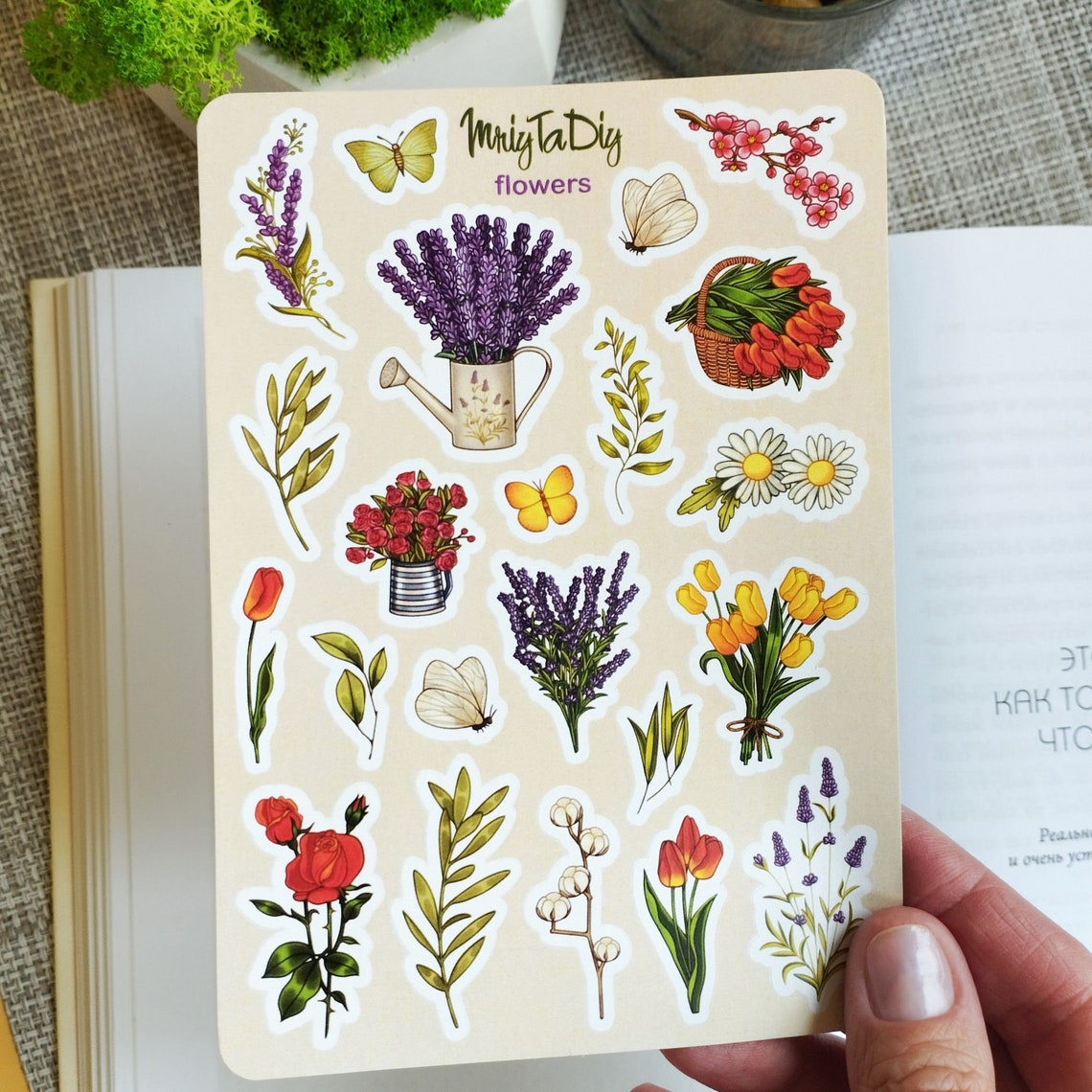 Sticker Sheet Flowers. Bullet Journal Stickers Planner - Etsy