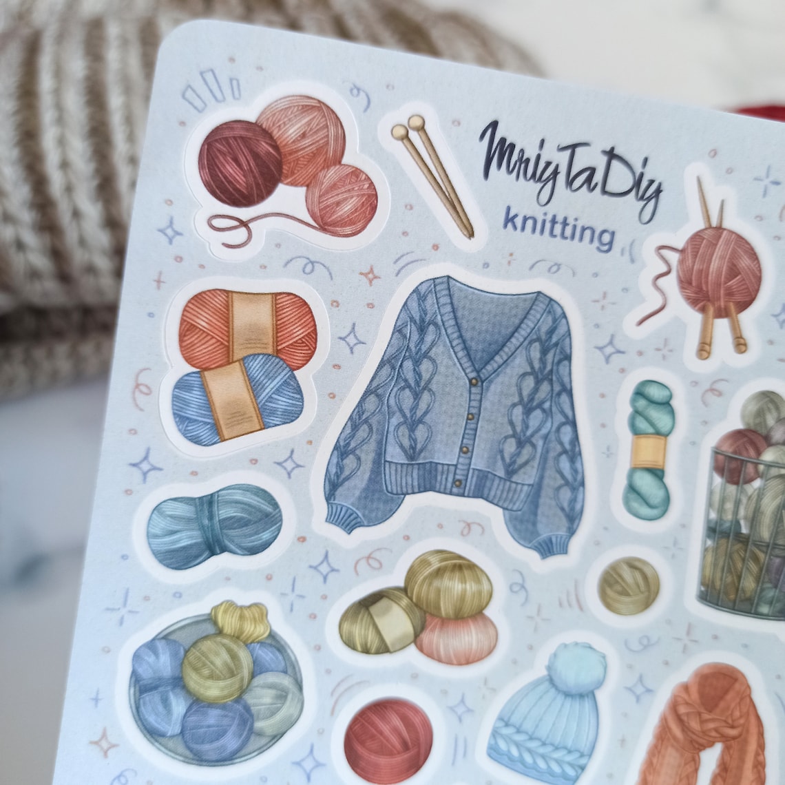Sticker Sheet Knitting. Bullet Journal Stickers Planner - Etsy