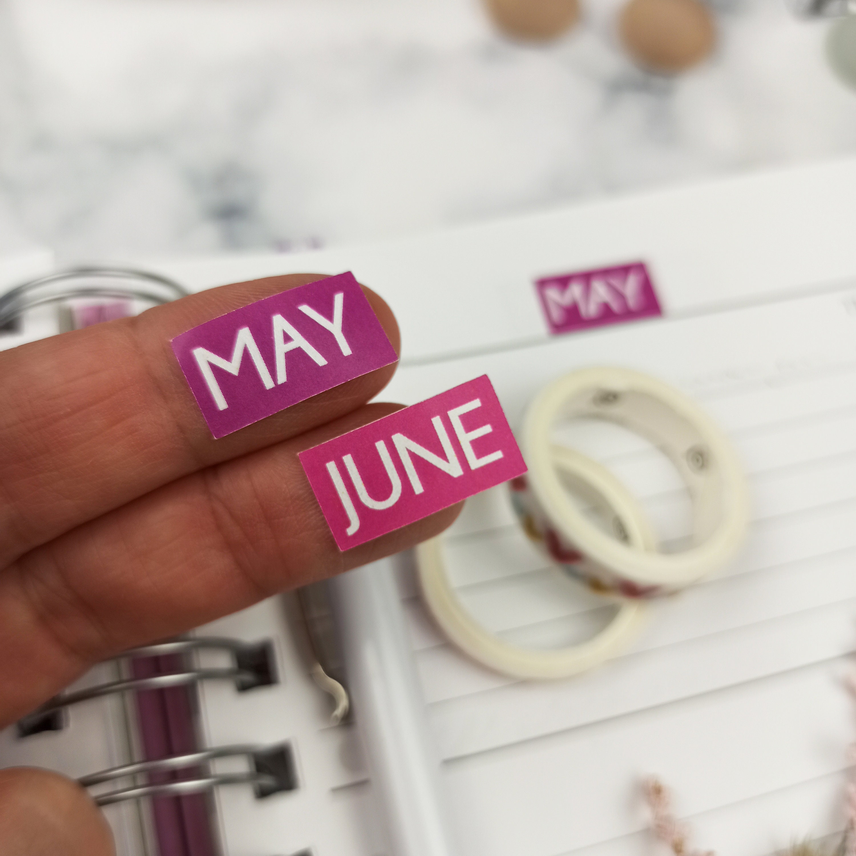 Month Name Stickers & Date Cover Stickers. Planner Stickers - Etsy