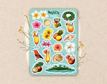 Tropical Scrapbook Stickers - Etsy