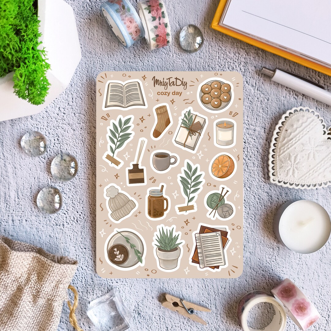 Sticker Sheet Cozy Day. Bullet Journal Stickers, Planner Stickers ...