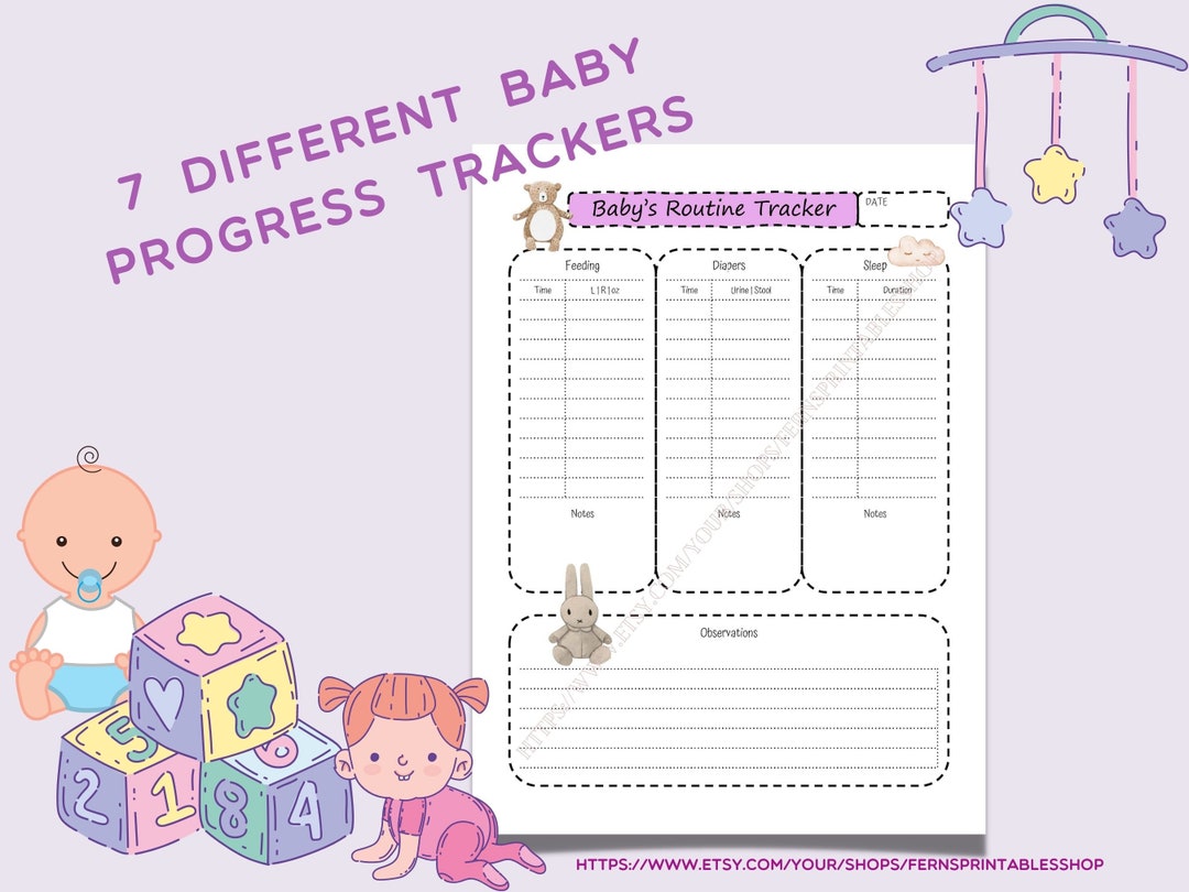 7 Printable Baby Care Progress Logs to Track Your Baby's Development ...