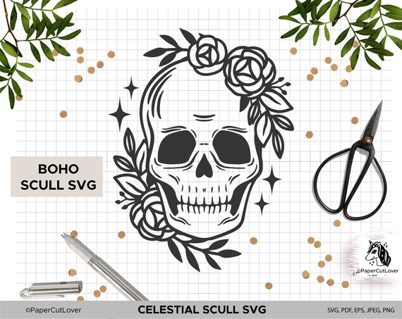Flower Skull Svg Skeleton Svg Skull and Roses Svg Momlife Svg - Etsy