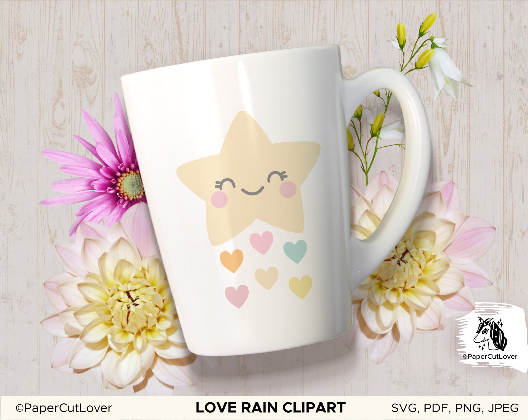 Love Rain Clipart Png Cute Cloud Svg Colorful Rain Drops Baby - Etsy