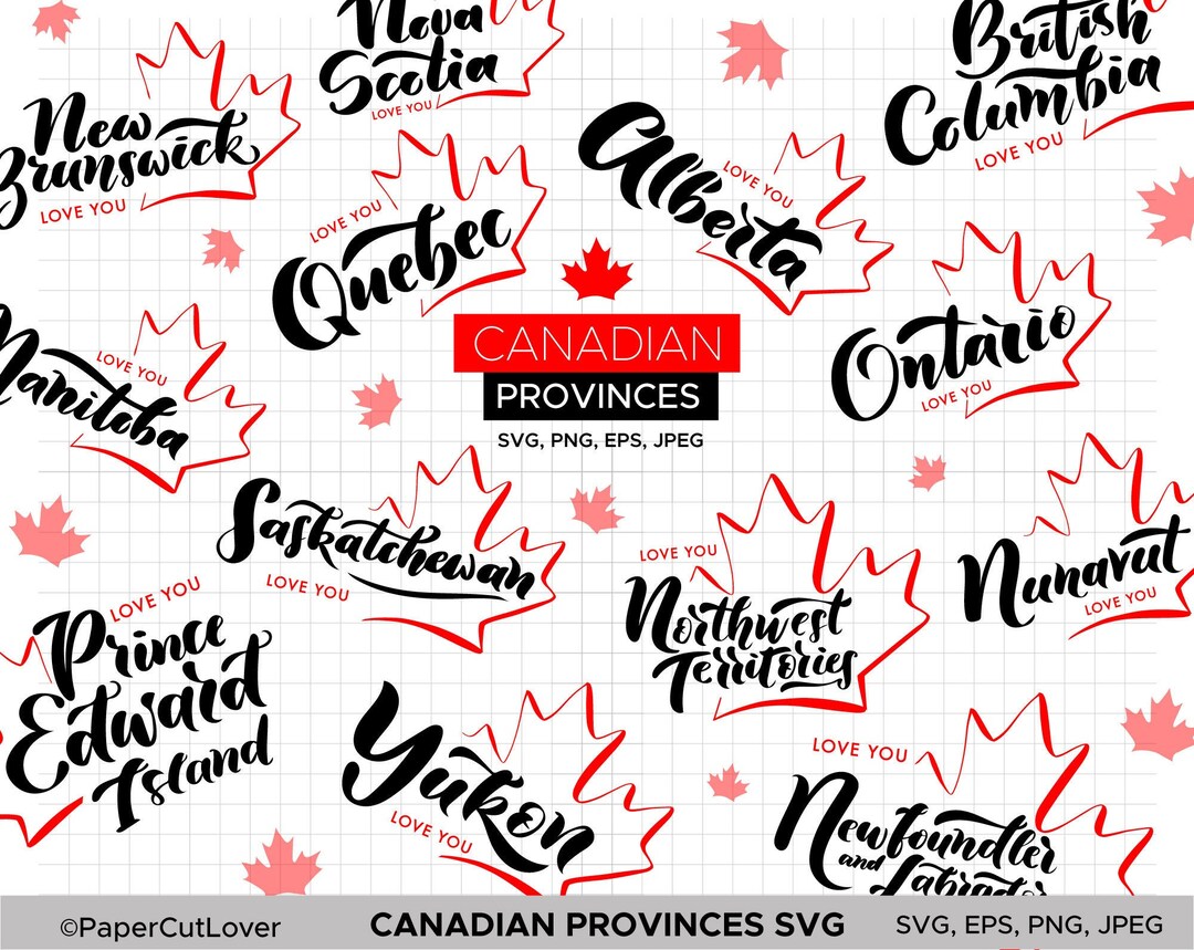 Canada Day SVG Canadian Provinces SVG Sublimation Download, Sublimation ...