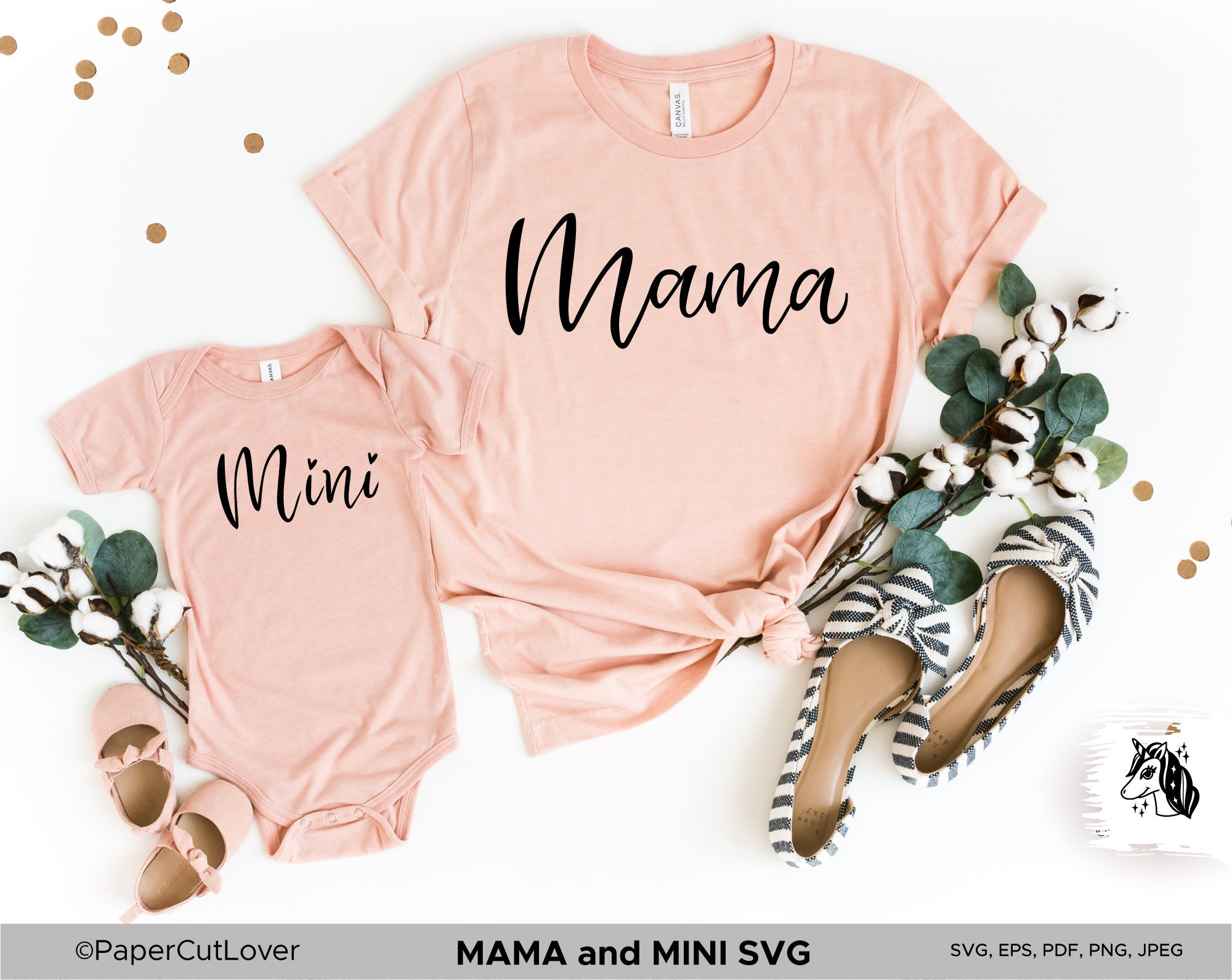 Craft Supplies & Tools Mama and Mini Svg Mama and me Svg Cutfiles Mom ...