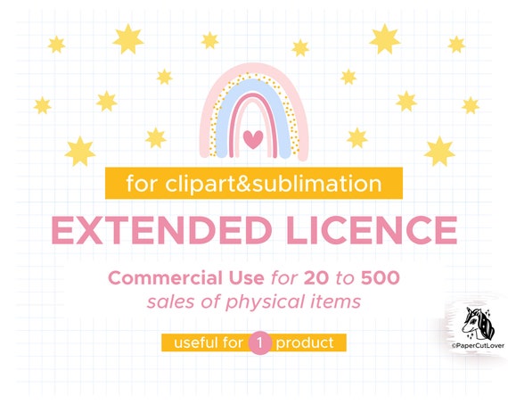 EXTENDED LICENCE for Cut File Clipart or Sublimation - Etsy