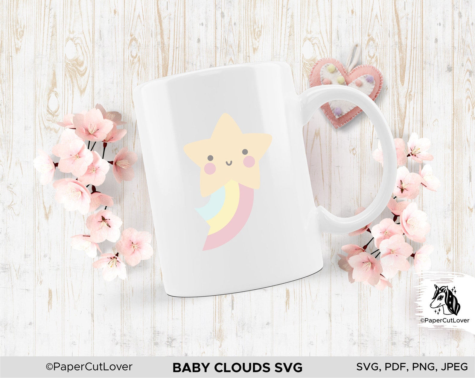 Baby Cloud Moon Svg Baby Star Svg Colorful Rain Drops Svg Baby Shower ...