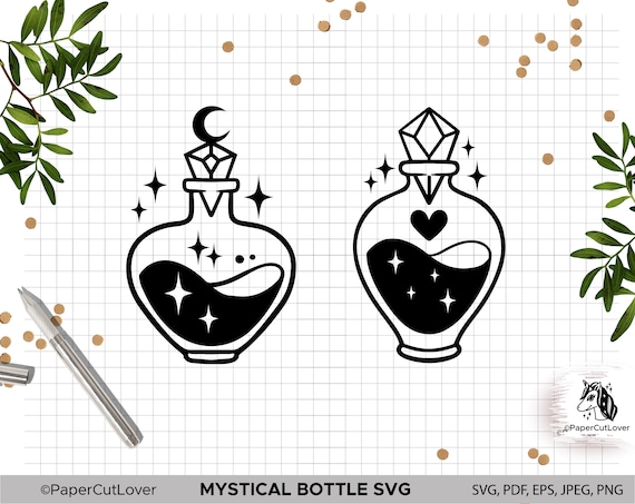 Witchy potion svg Bottle Svg Tattoo Mystical Svg Magic Potion | Etsy