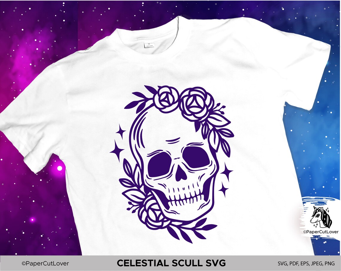 Flower Skull Svg Skeleton Svg Skull and Roses Svg Momlife Svg - Etsy