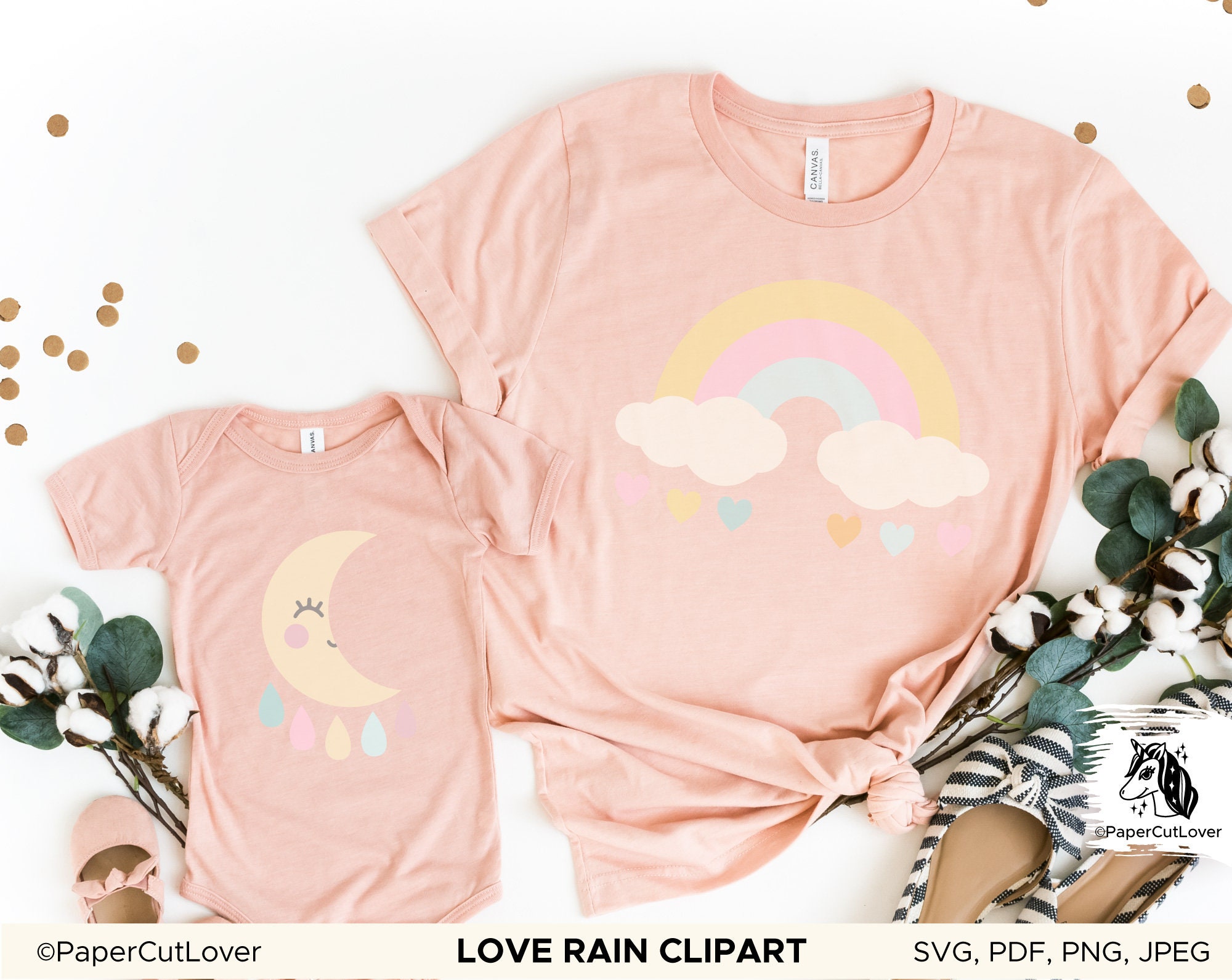 Love Rain Clipart Png Cute Cloud Svg Colorful Rain Drops Baby Shower ...