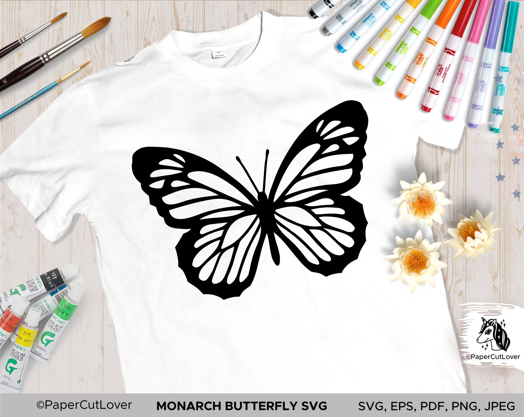 Monarch Butterfly SVG Stacked Butterfly Svg 3D Butterfly Svg - Etsy