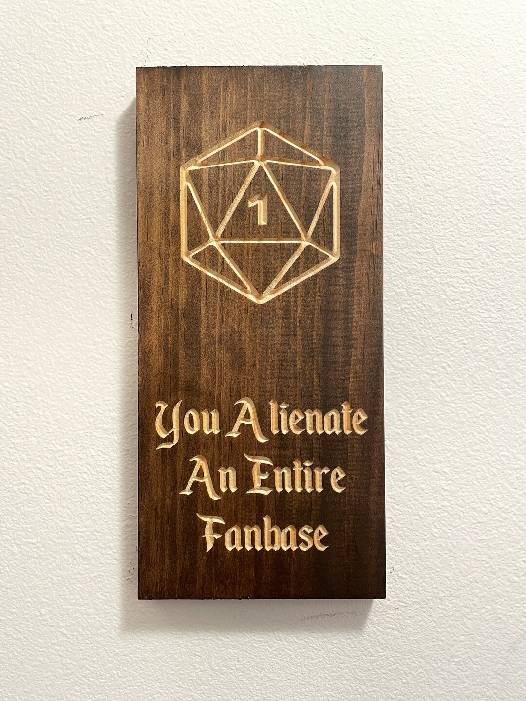 RPG Wall Art Natural 1 You Alienate A Fanbase Geek Art Tabletop Pen and ...