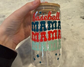 Baseball Glass Can Cup | Baseball Glass Cup | Baseball Lover | Beer Can ...