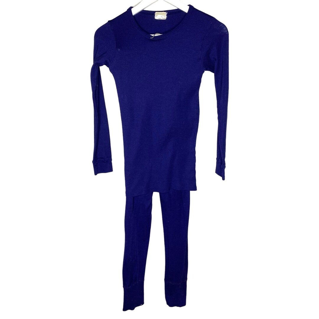 Vintage REI Navy Blue Meraklon Base Layer Set, Thermal Top & Pants ...