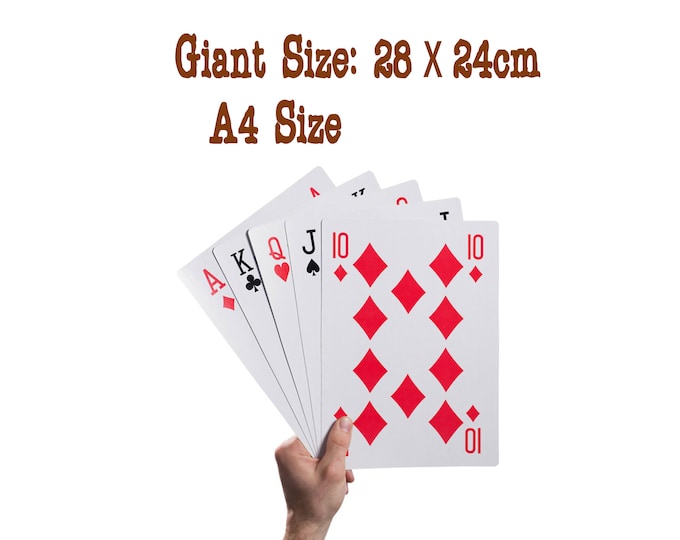 Gigantic Jumbo Extra Large Giant Playing Cards for Playing Bridge ...