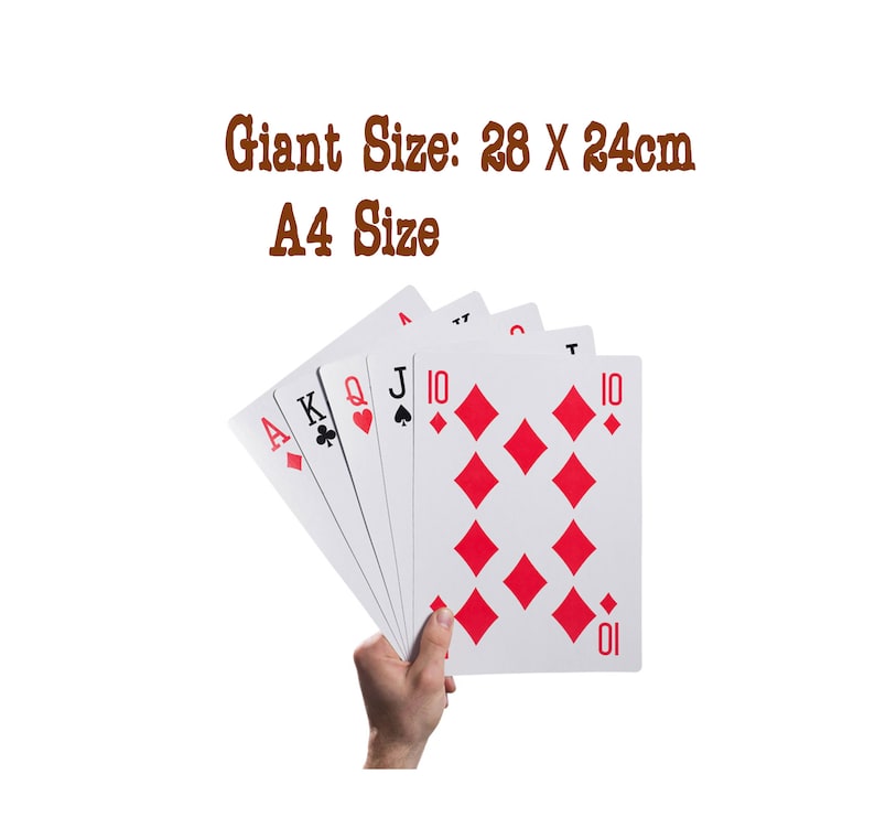 Gigantic Jumbo Extra Large Giant Playing Cards for Playing Bridge ...