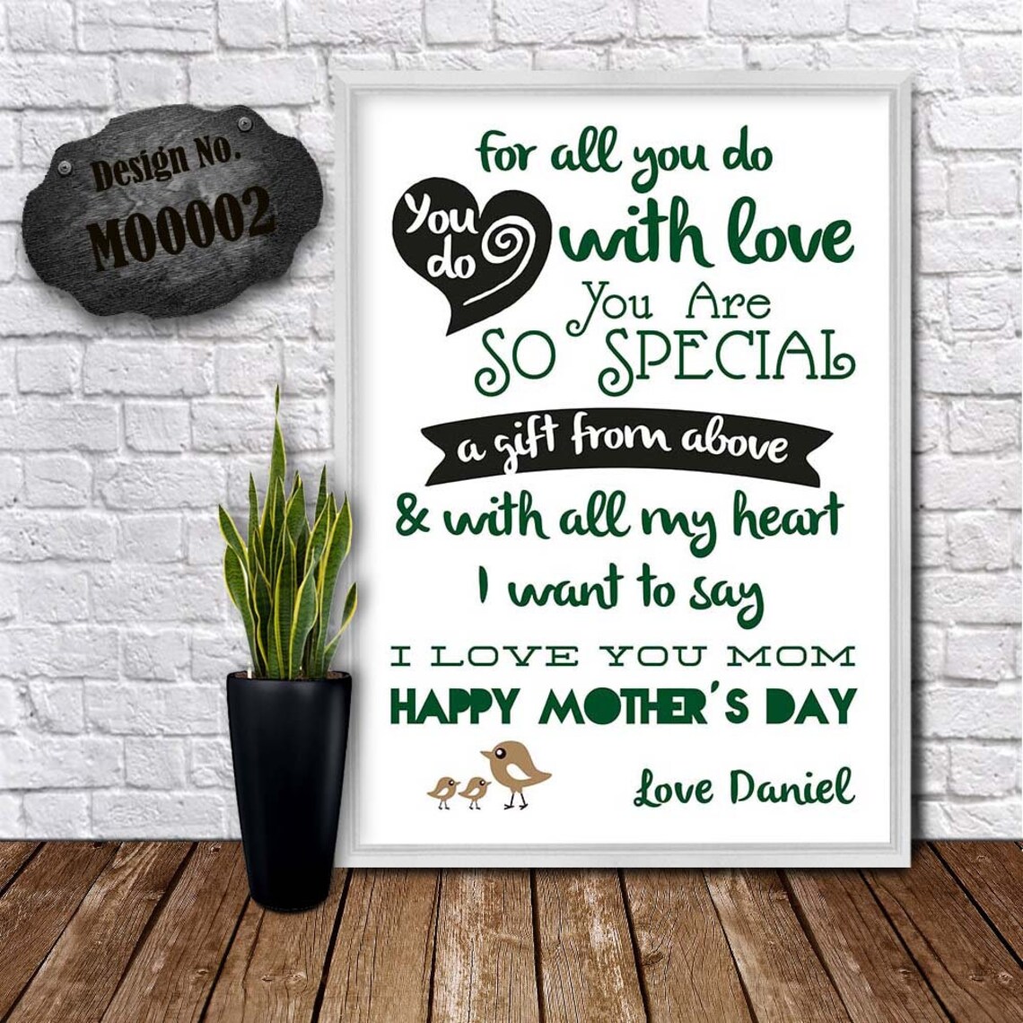 Special Gift for Mum I Love you Mom Merry Christmas Card | Etsy
