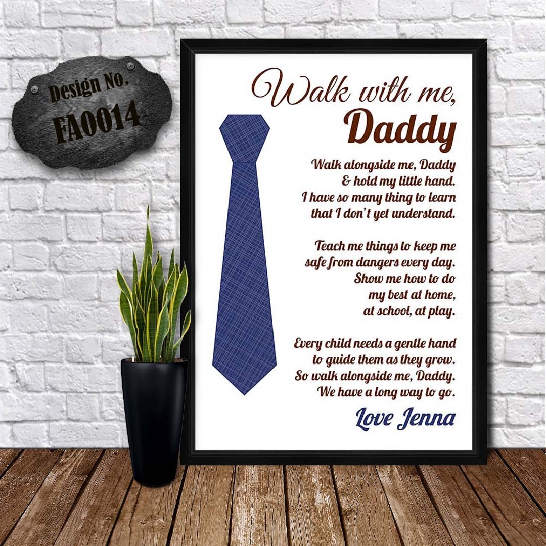 POEM WALL PRINTS - Fathers Day Card - Poster From Daughter ...