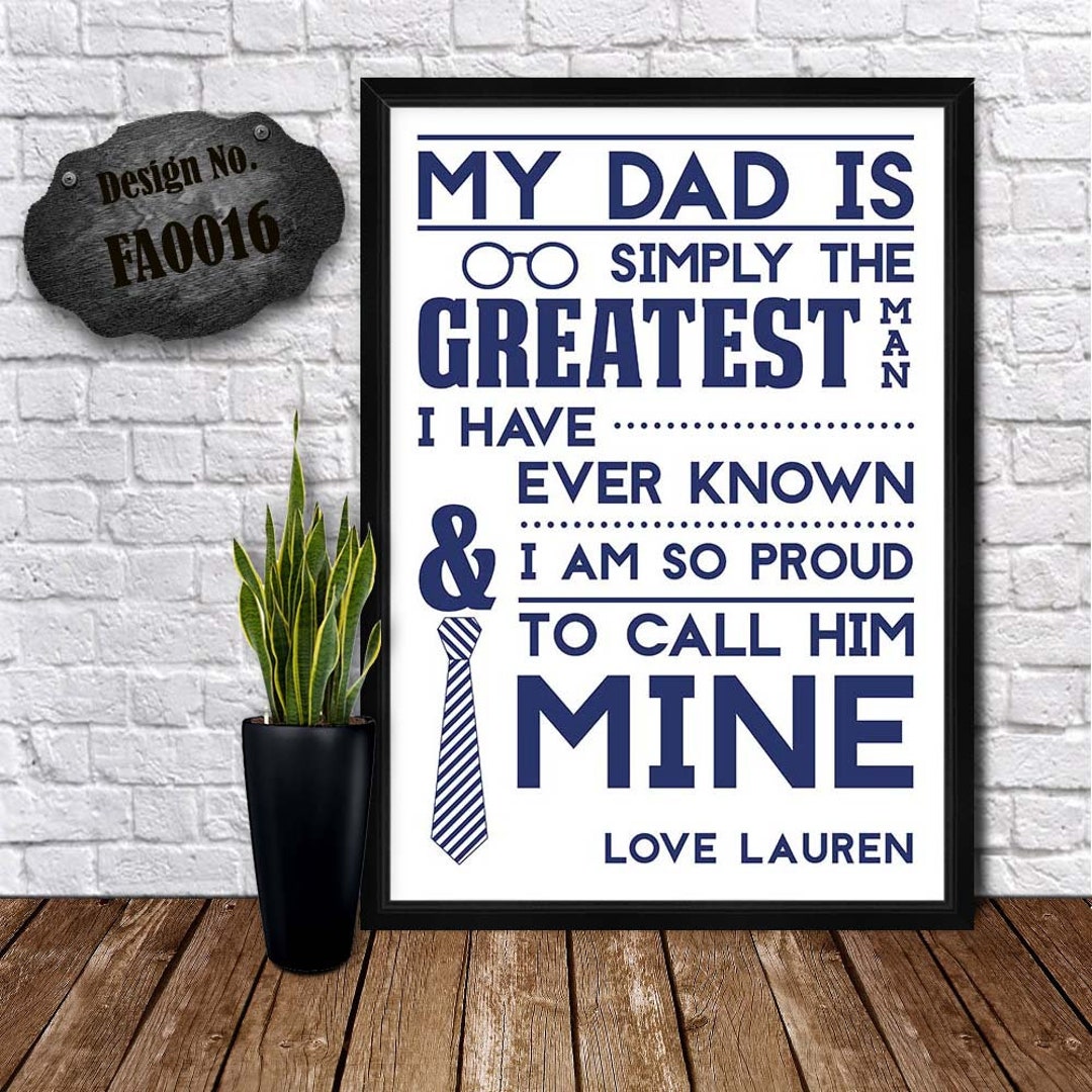 WORLDS GREATEST DAD - Fathers Day Poster - Gift for Granddad - Happy ...
