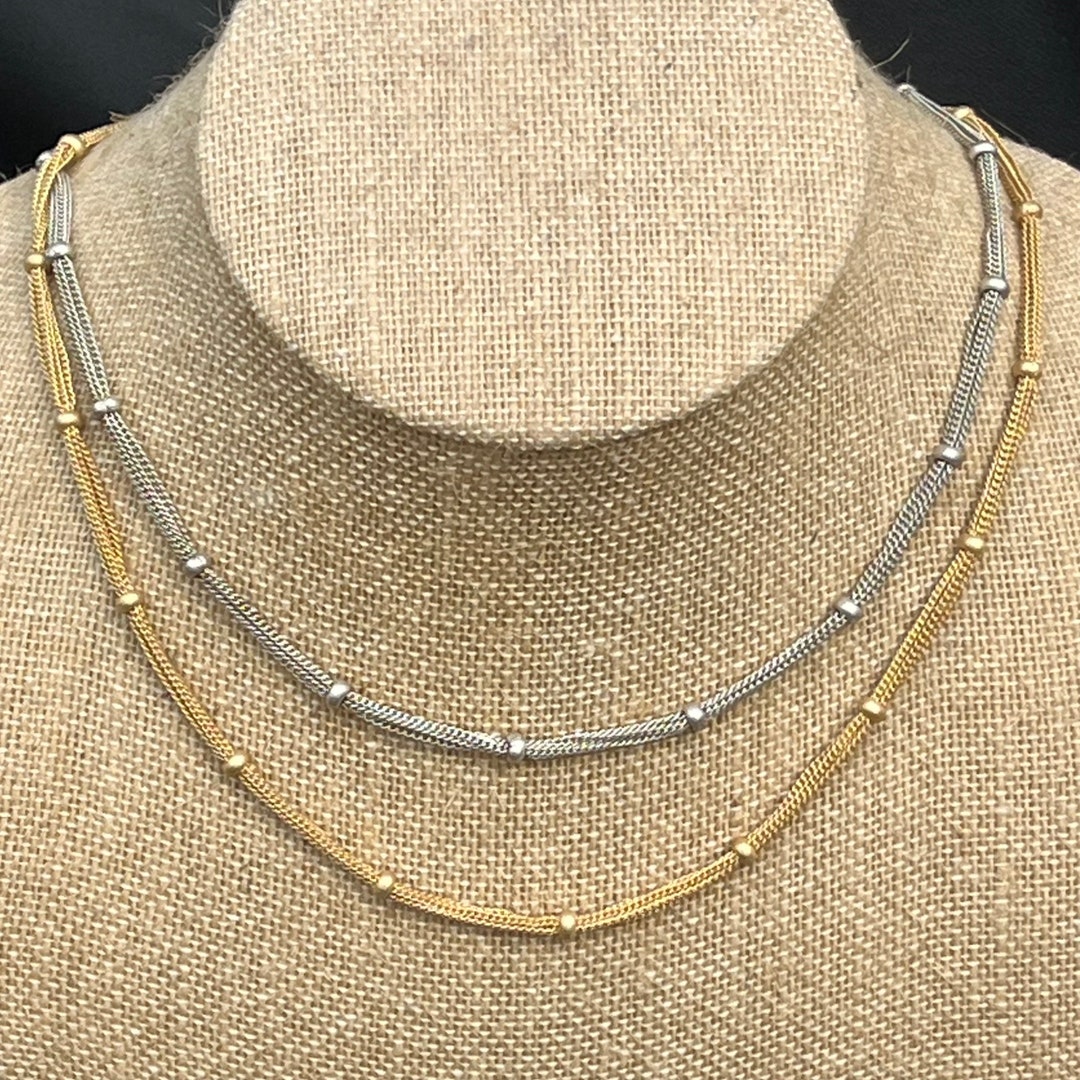 Multi Stranded Necklace - Choose Your Finish and Length - Etsy