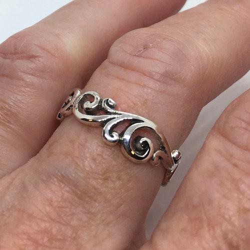 Swirls Ring Sterling Silver Sterling Silver Swirl Ring - Etsy