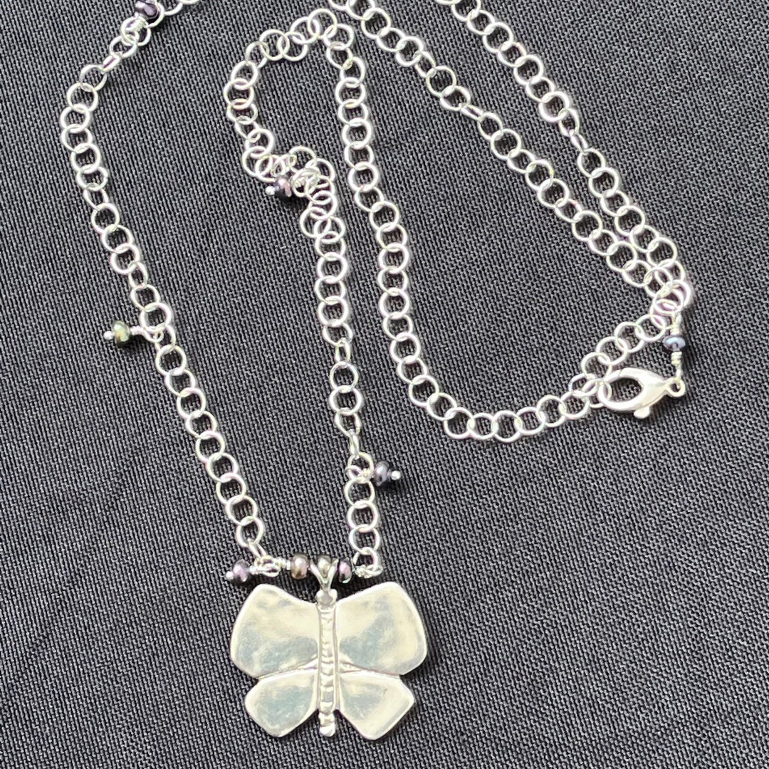 Peacock Button Pearls and Half Dollar Butterfly Sterling - Etsy