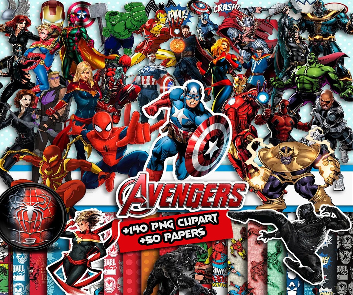 Avengers PNG Clipart Super Heroes Clipart Avengers Printable - Etsy Canada