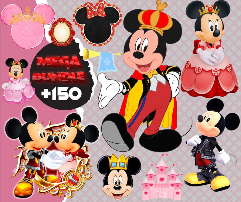 Royal Mickey Clipart Bundle Png Mickey King PNG Clipart - Etsy