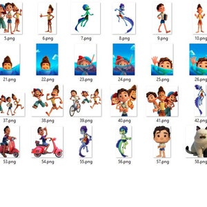 50+ Luca Clipart PNG Bundle, Luca Shirts, Luca Birthday Invitation ...