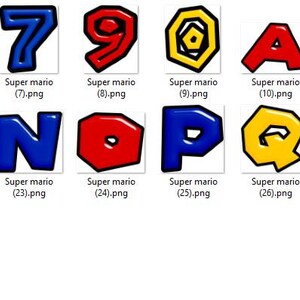 Super Mario Clipart Bundle, Transparent Images, Printable Mario Png ...