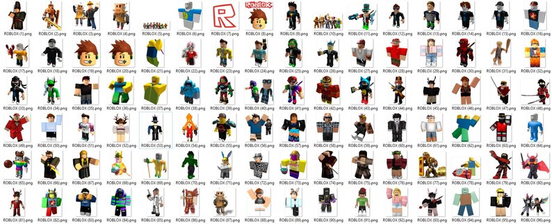 Gaming PNG Bundle Roblocks Clipart Bundle Font Digital - Etsy