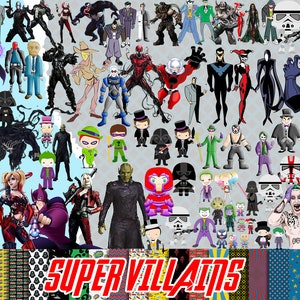 Super Villains PNG Clipart, Villains Printable Decor, Villains Digital ...