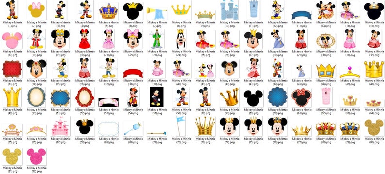 Royal Mickey Clipart Bundle Png Mickey King PNG Clipart - Etsy