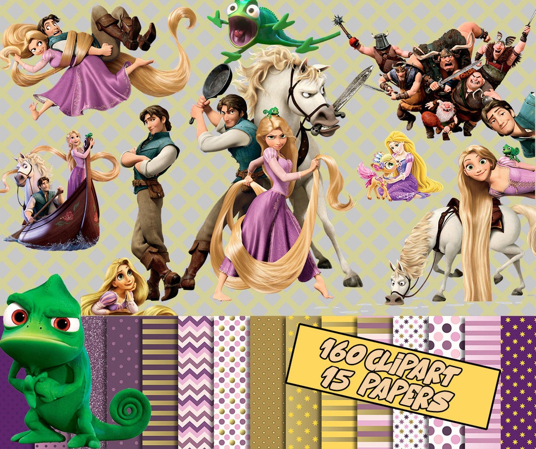 Princess Rapunzel PNG Bundle, Tangled Clipart Mega Bundle, Flynn Rider Png, Rapunzel Png ...