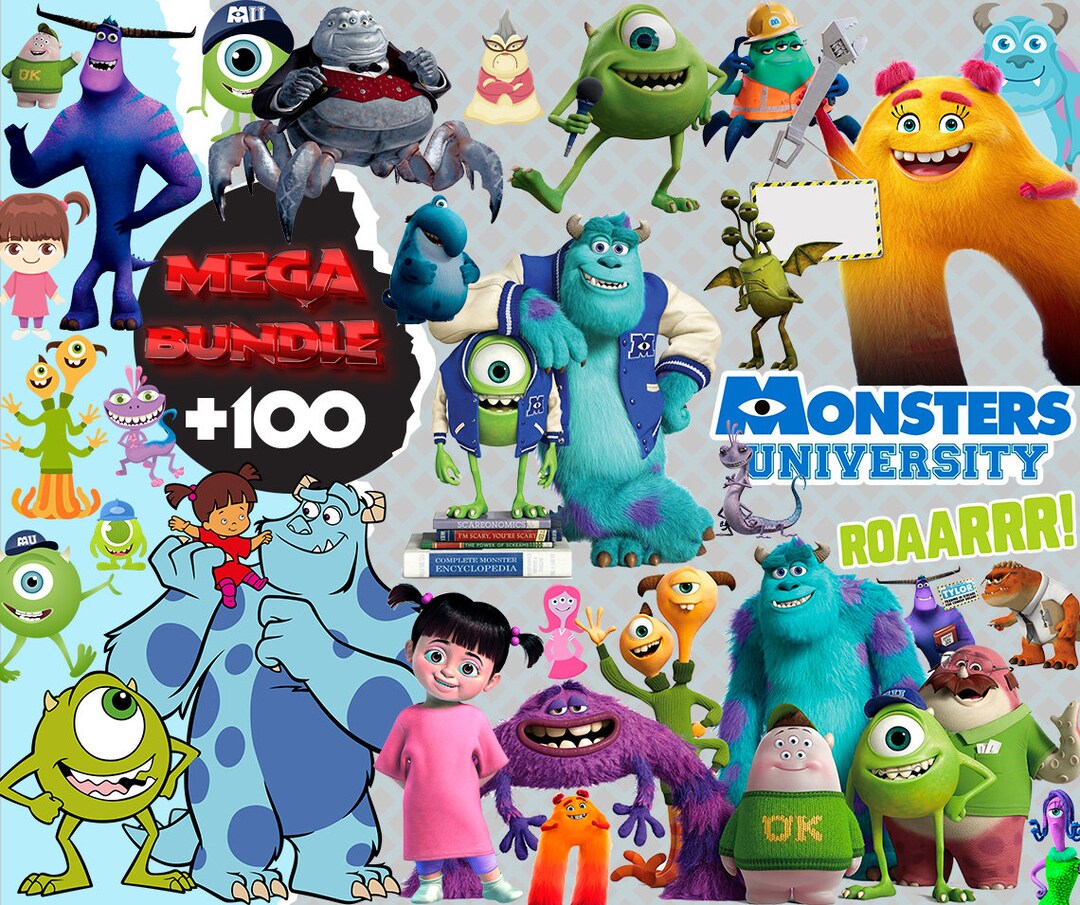 Monsters Inc Clipart Bundle, Monsters Inc PNG Sully Mike Monsters ...