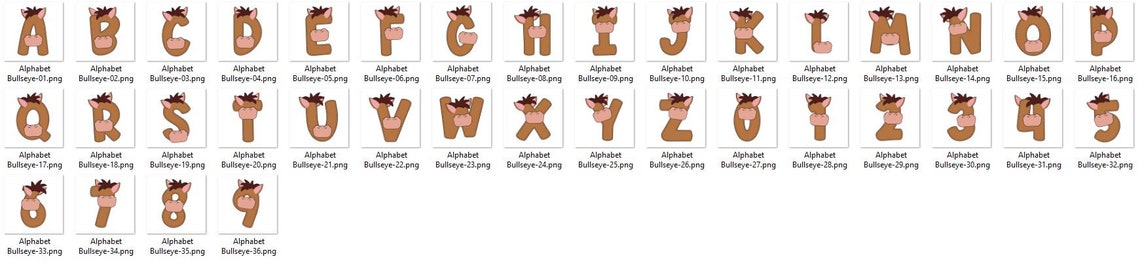 Toy Story Alphabet Png Toy Story Clipart Mixed Alphabet Toy - Etsy