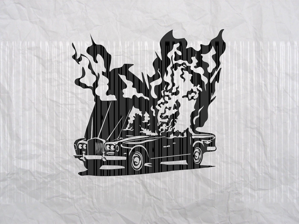 Car in Fire, Explosion, Art, Flame, Silhouette, Black Picture, Png ...