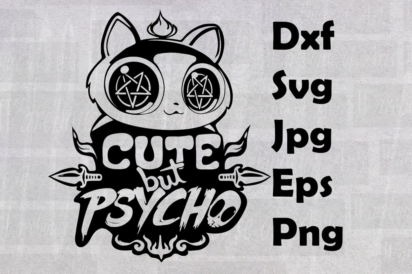 Cute but Psycho Svg, Top Svg File, Svg Files, Cut, Cutting, Cricut ...