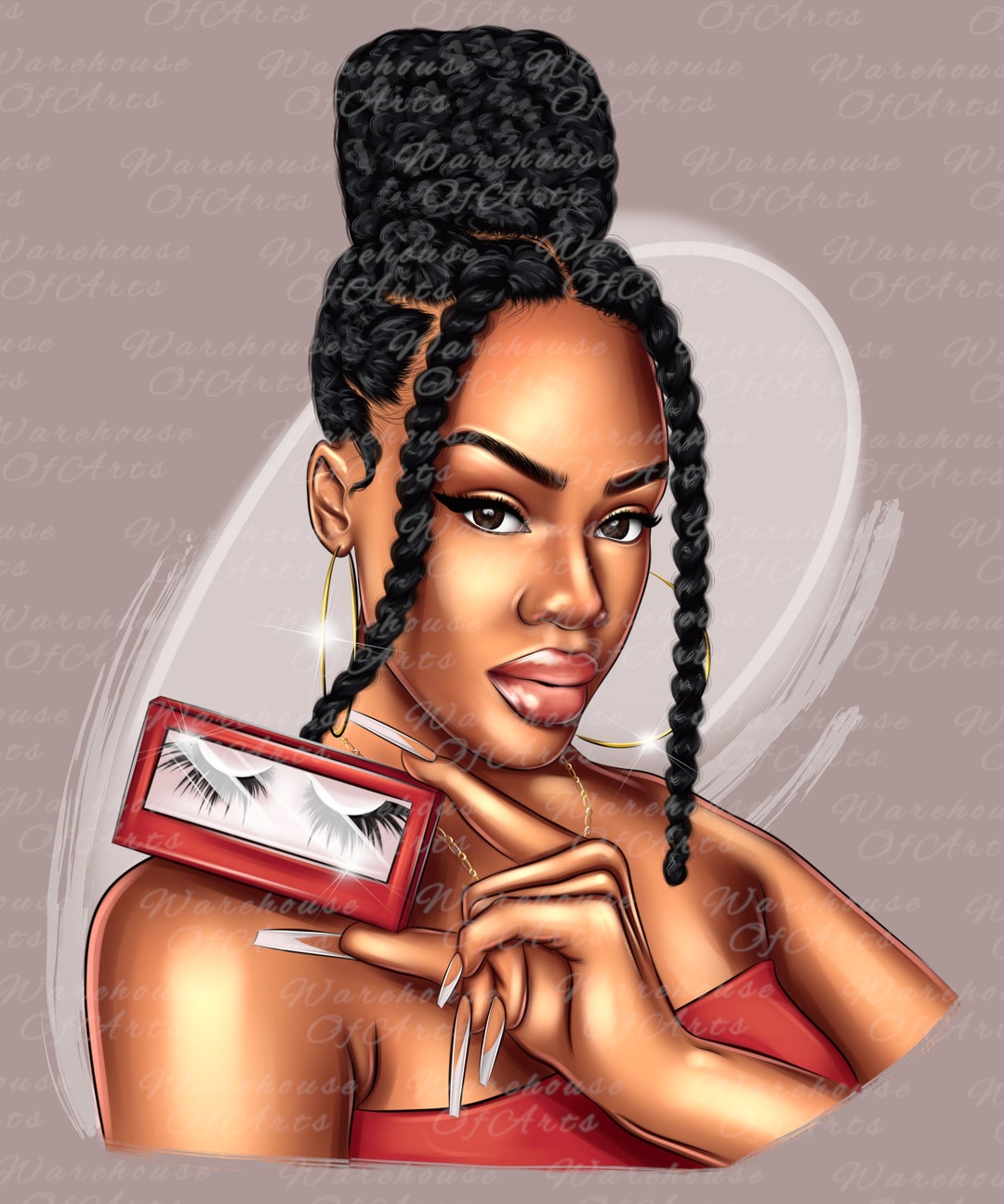 Lash Maker Logo, Digital Portrait, Logo for Order,beauty Master Logo ...