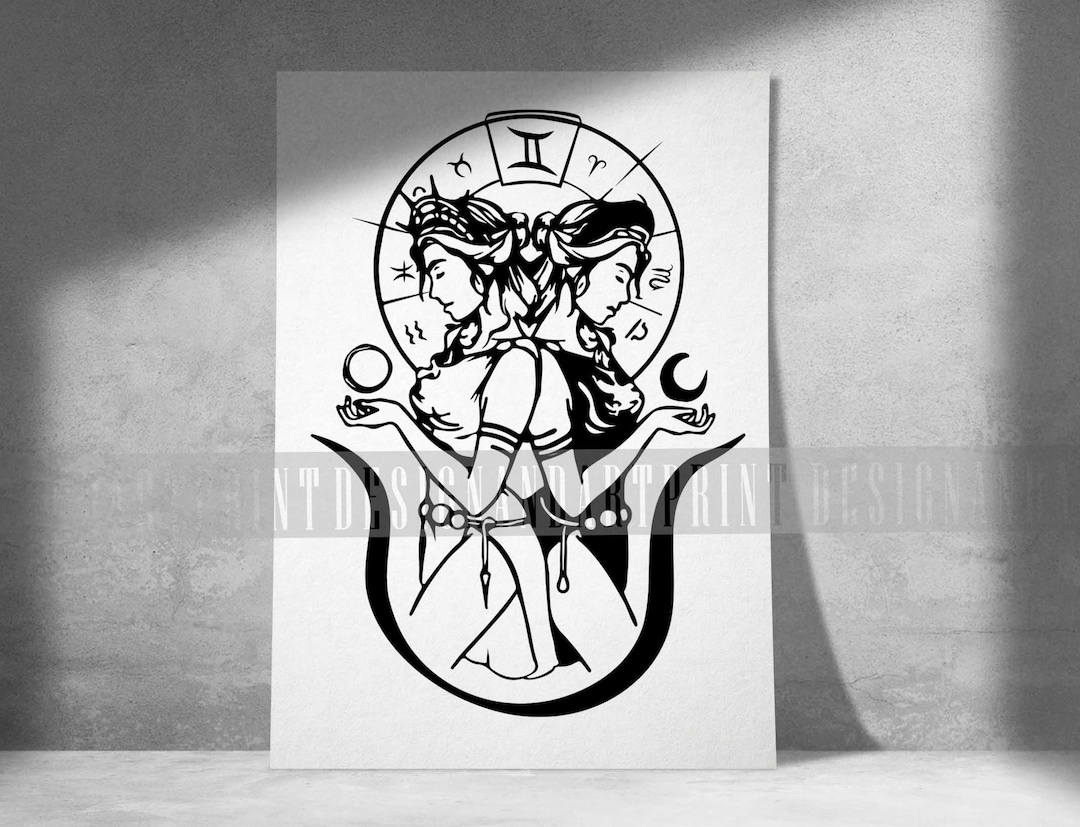 Gemini Svg, Svg Files, Zodiac Svg, Zodiac Sign Svg, Gemini Sign, Zodiac ...