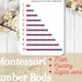 Montessori Number Rods • Math Digital Worksheet • Educational Material ...